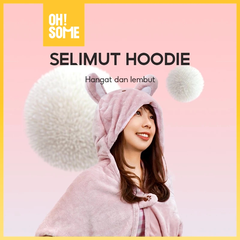 Jual OHSOME - Selimut Berkerudung Selimut Karakter Selimut Tidur Kantor ...