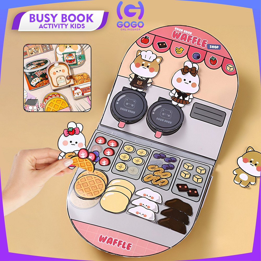 Jual GOGO-M354 Mainan Edukasi Anak Quiet Book DIY No Cutting / Mainan ...