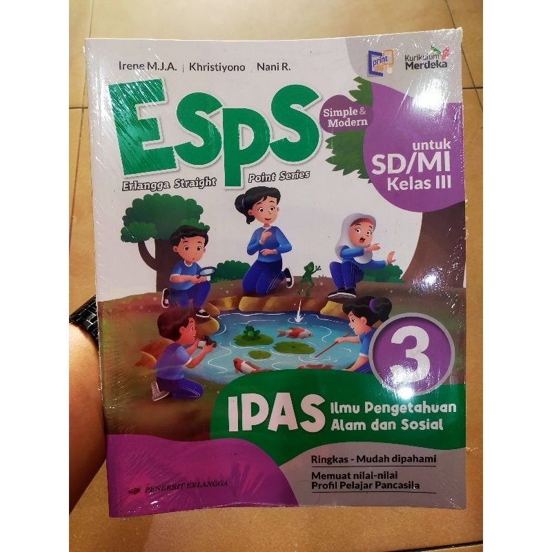 Jual Buku Pelajaran : Esps IPAS Kelas 3 SD/MI Kurikulum Merdeka | Irene M | Shopee Indonesia