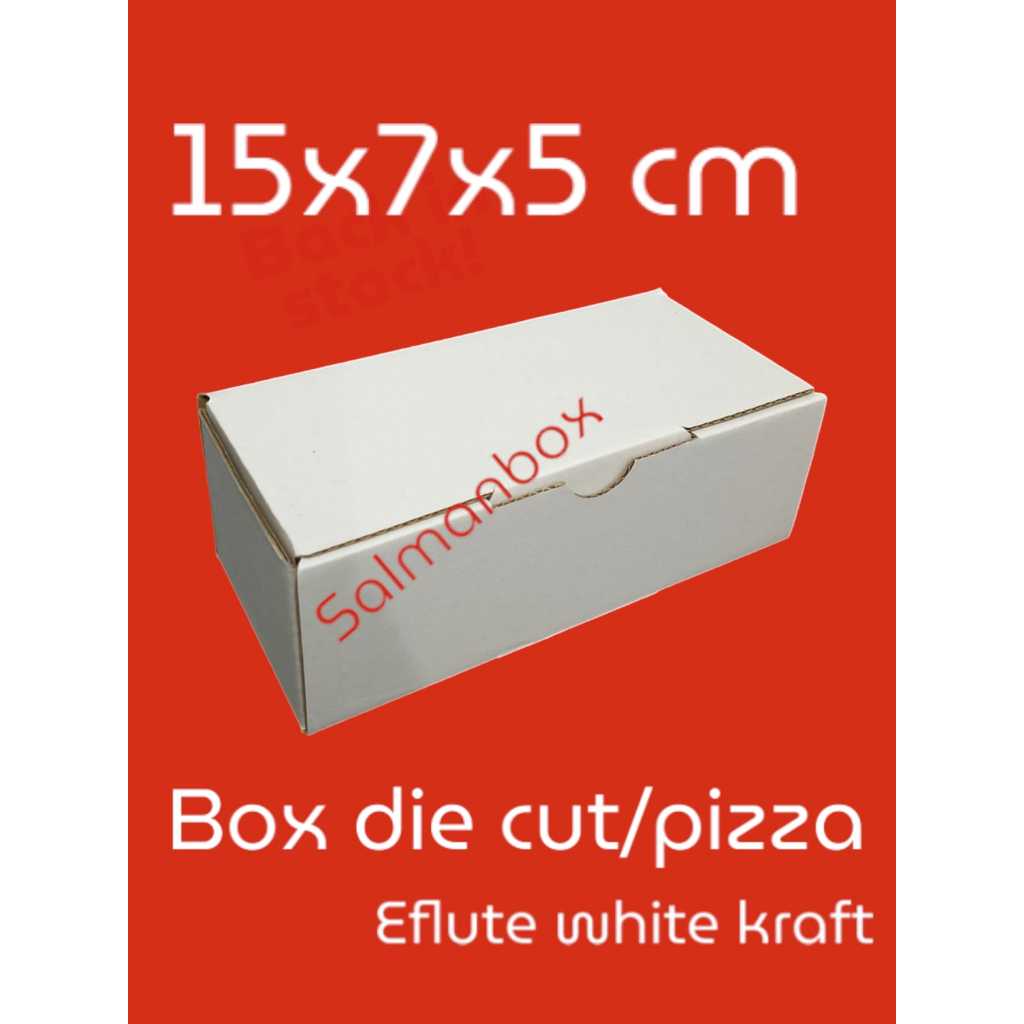 Jual BOX PACKING PUTIH SIZE 15X7X5 CM/BOX DIECUT PUTIH/BOX DIE CUT ...
