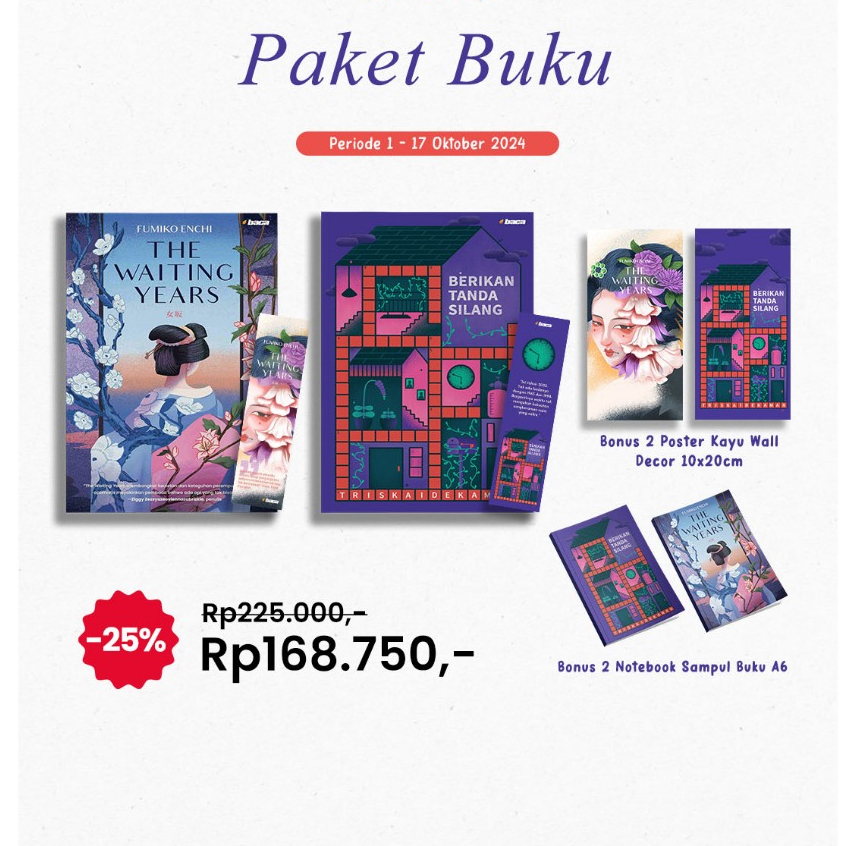 Jual Paket Buku Baca Oktober - The Waiting Years & Berikan Tanda Silang ...