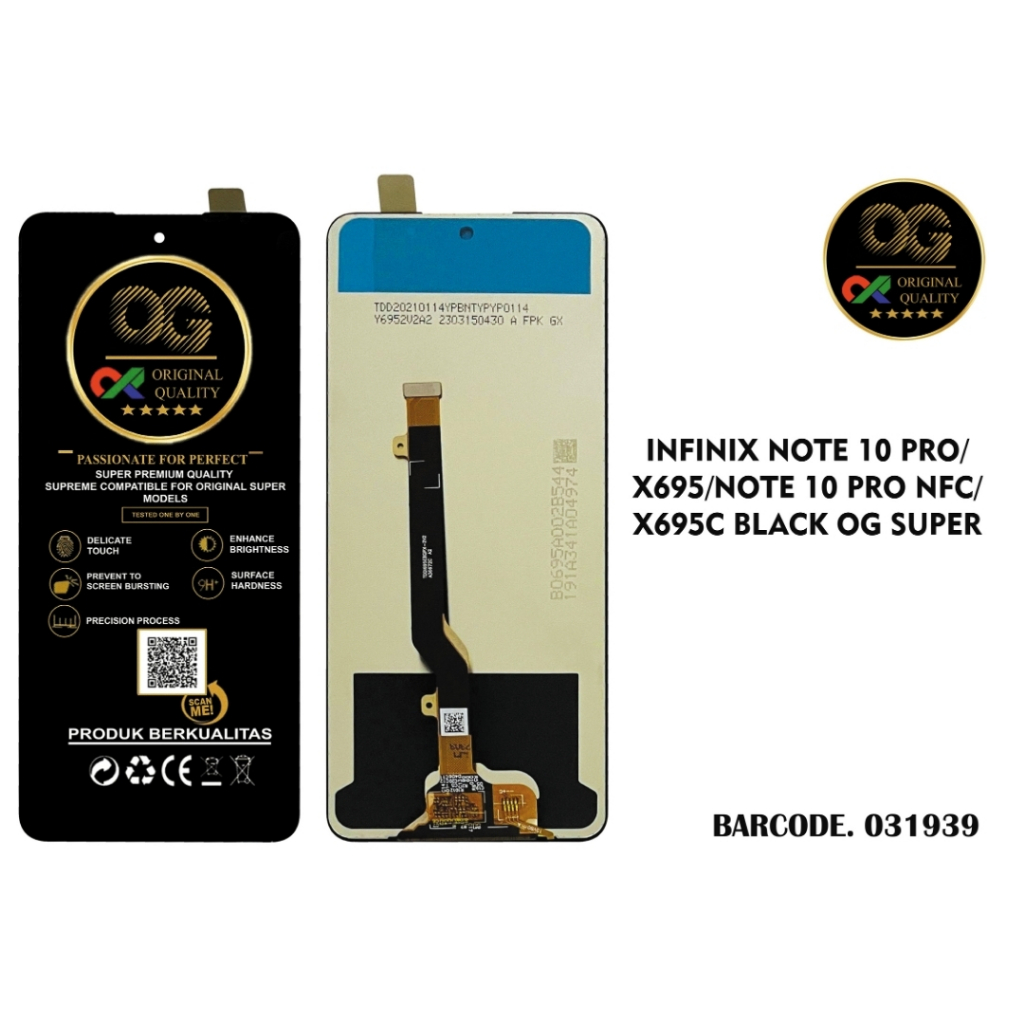 Jual ( OG SUPER ) LCD INFINIX NOTE 10 PRO / X695 FULLSET | Shopee Indonesia