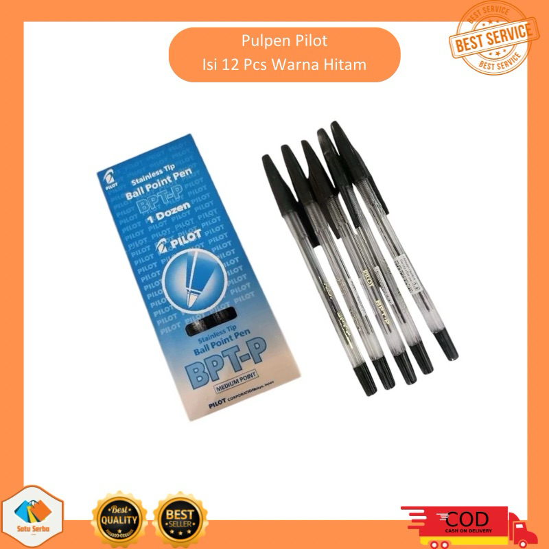 Jual Pulpen Pilot BPTP Isi 12 Pcs Hitam | Shopee Indonesia