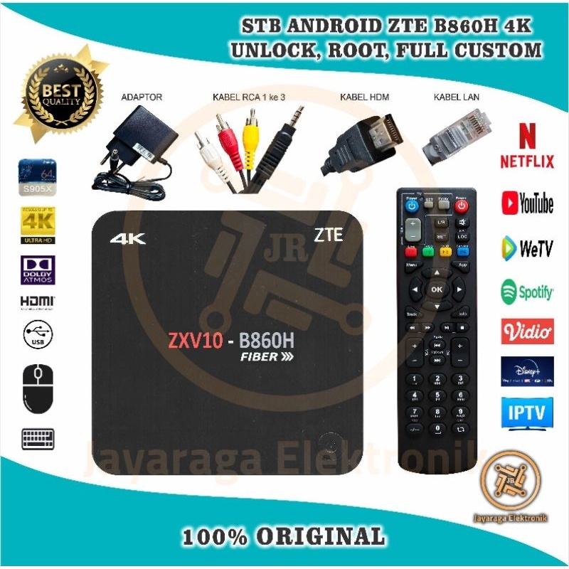 Jual STB Android Smart TV Box B86OH 4K Hybrid Full Root Full Custom Full Aplikasi Full Fitur ...