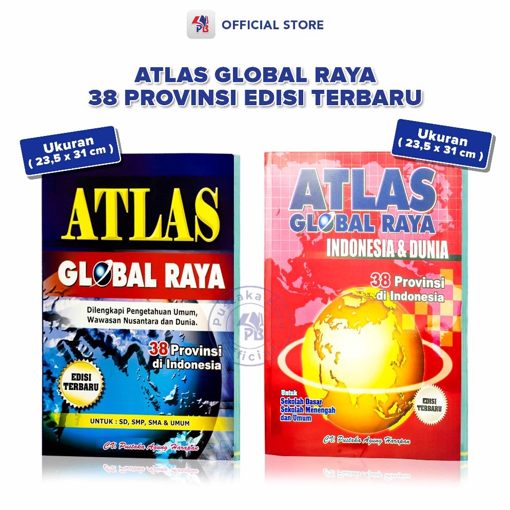 Jual KODE P94T Buku Atlas 38 Provinsi Edisi Terbaru Atlas Global Raya ...