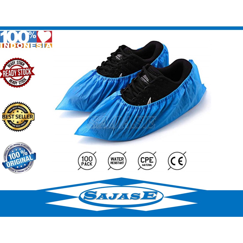 Jual KODE V5Y Shoes Cover Disposable Bahan Plastik CPE Tebal Cover ...