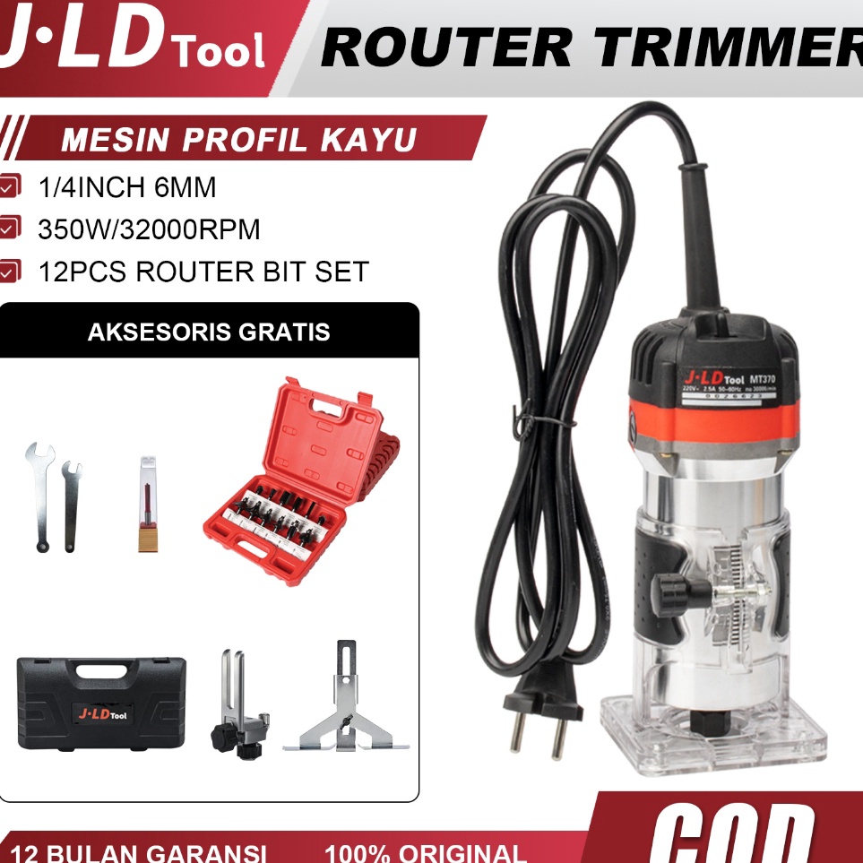 Jual JLD 35W Mesin Router Profil Kayu Fullset Wood Trimmer Mesin Ukir ...