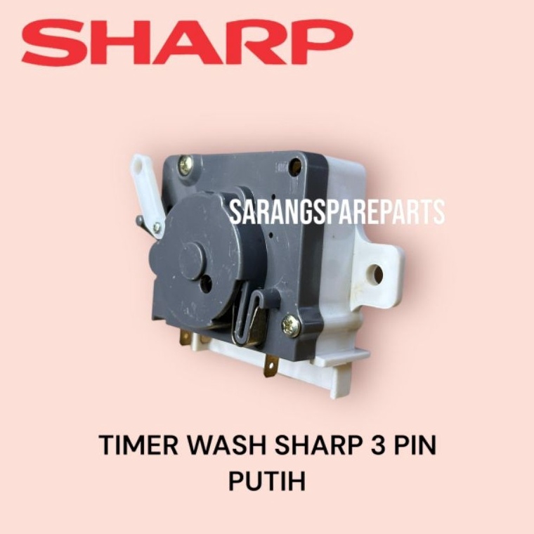 Jual TIMER SOCKET SHARP 3 PIN PUTIH TIMER WASH SHARP 3 PIN PUTIH TIMER ...