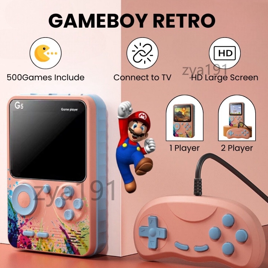 Jual Gameboy Retro Mini Poble 5 in 1 Games Console Machines Layar HD 3 ...