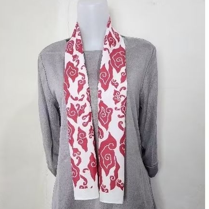 Jual S26 Syal batik wanita merah mega mendung - Scarf Leher Pria ...