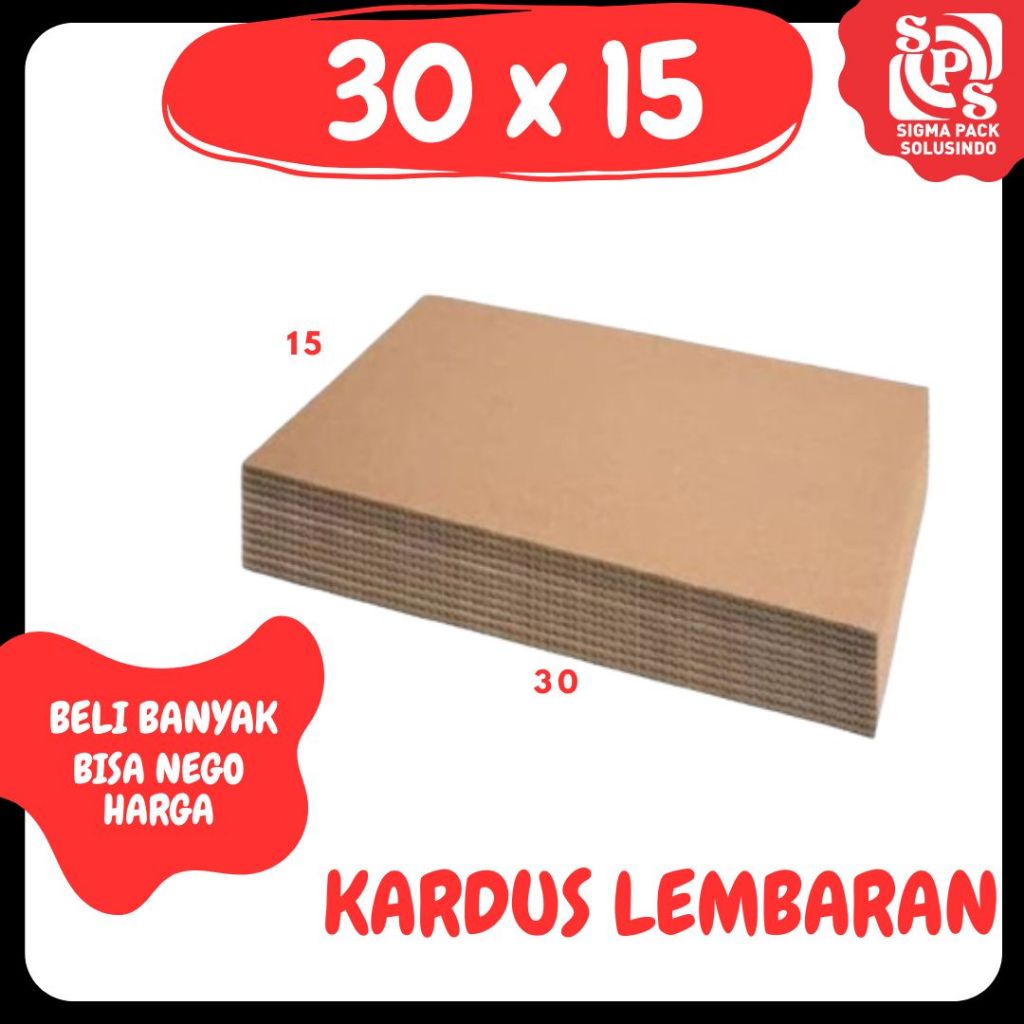 Jual Kardus Lembaran 30x15/20x15 Sheet Polos Single Wall Coklat Karton ...