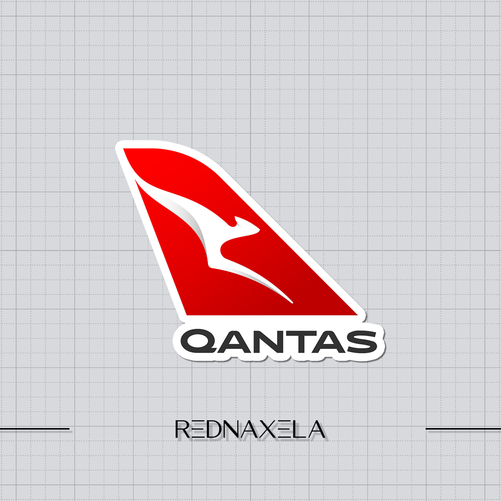 Jual Stiker Vinyl Qantas Airways Stiker Koper Outdoor Waterproof ...