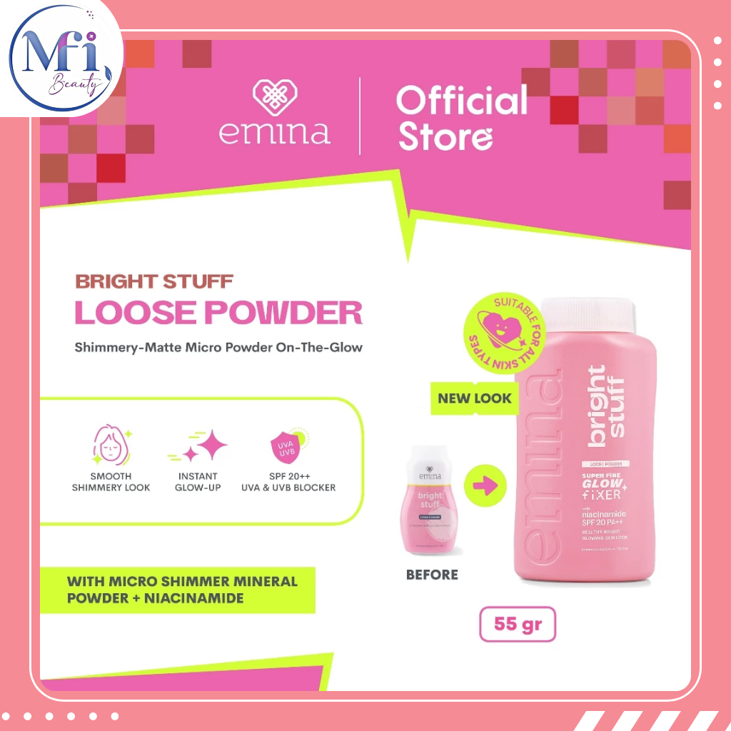 Jual MFI - Emina Bright Stuff Loose Powder 55 gr | Shopee Indonesia