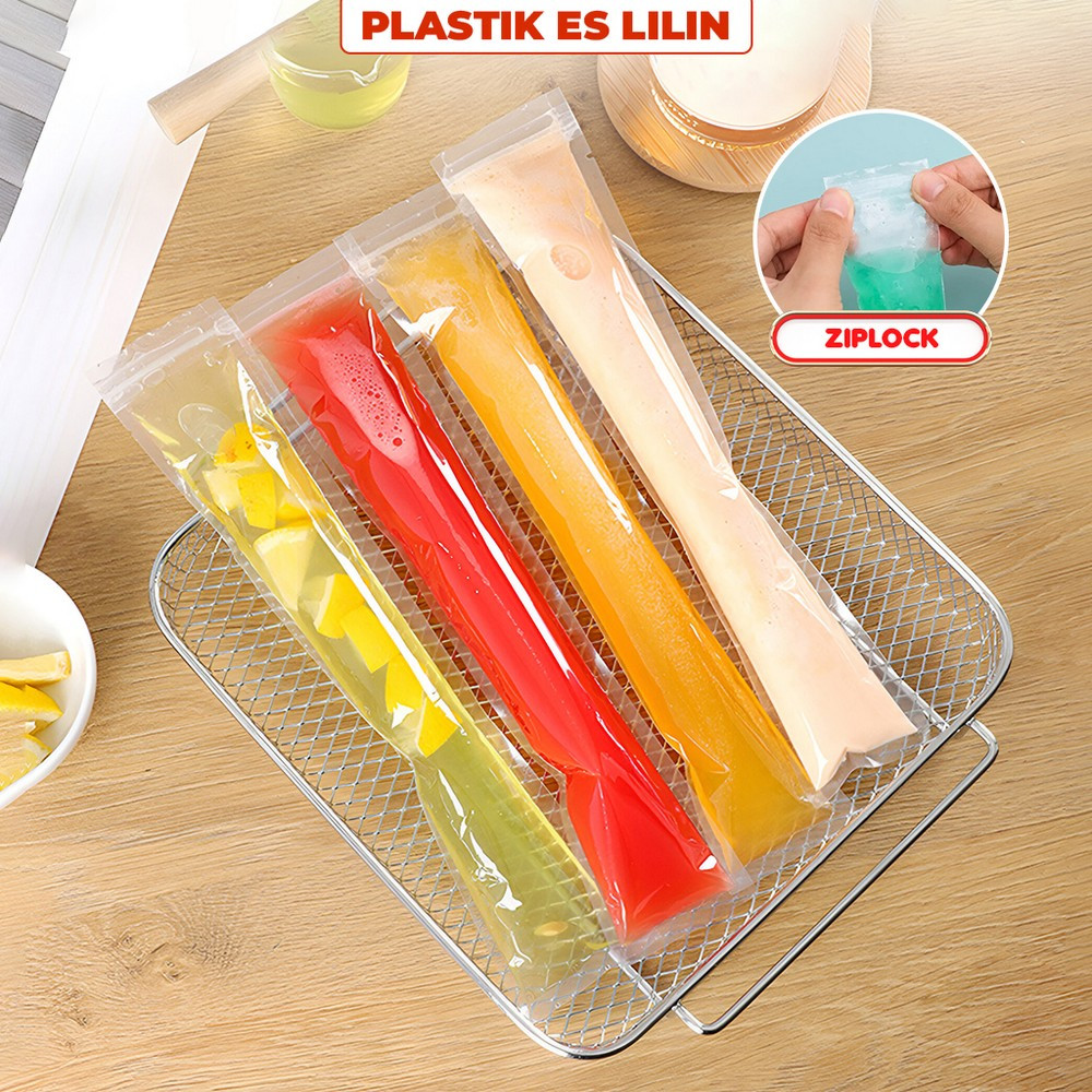 Jual Plastik Es Lilin Ziplock Panjang Stick Ice Bags / Klip Plastik Es ...