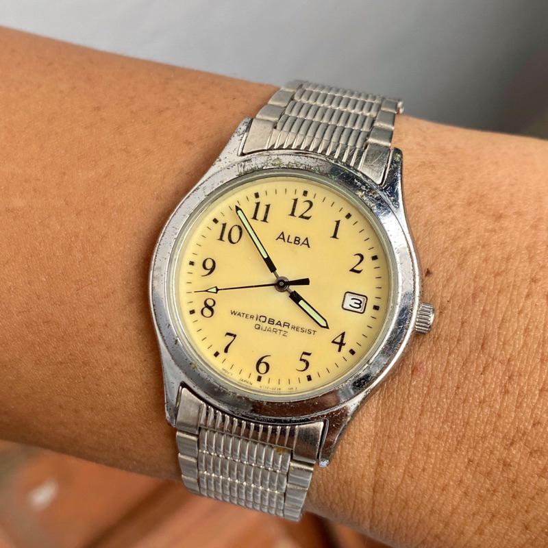 Jual 90’s SEIKO ALBA V732-0L80 (セイコーアルバ) Full Luminous Dial | Shopee ...