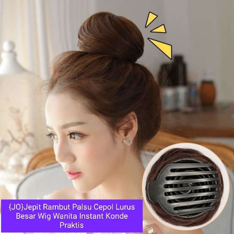 Jual {JO}Jepit Rambut Palsu Sanggul Cepol Lurus Besar (Straight/Lurus ...