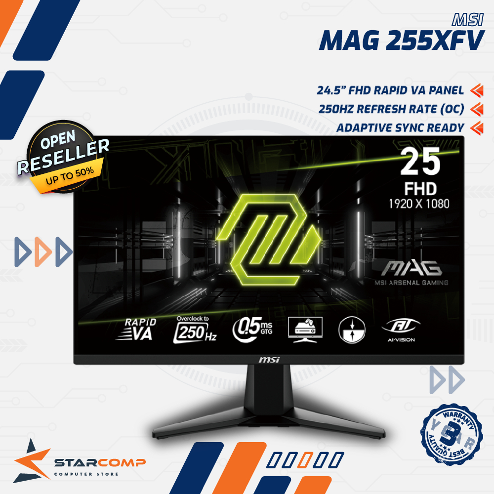 Jual MSI MAG 255XFV 25" FHD VA 250Hz 0.5ms Gaming Monitor | Shopee Indonesia