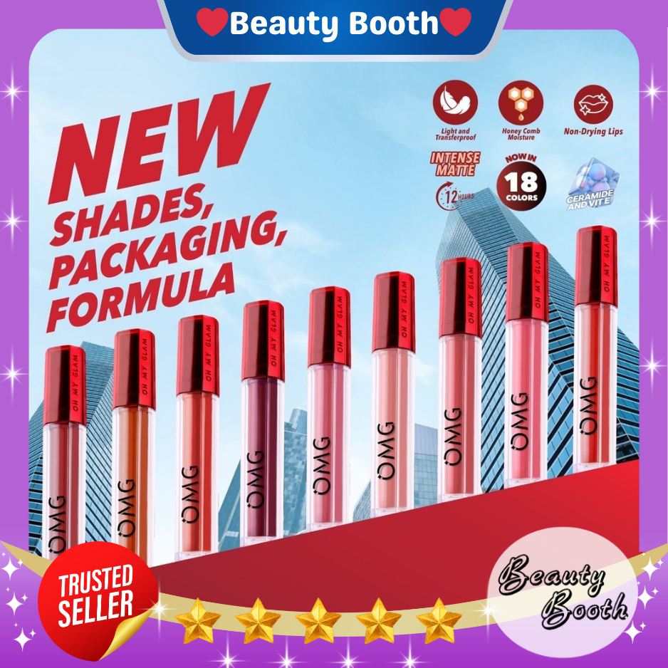 Jual OMG Oh My Glam Lip Cream Matte | Lip Matte Kiss | Lipstick Matte ...