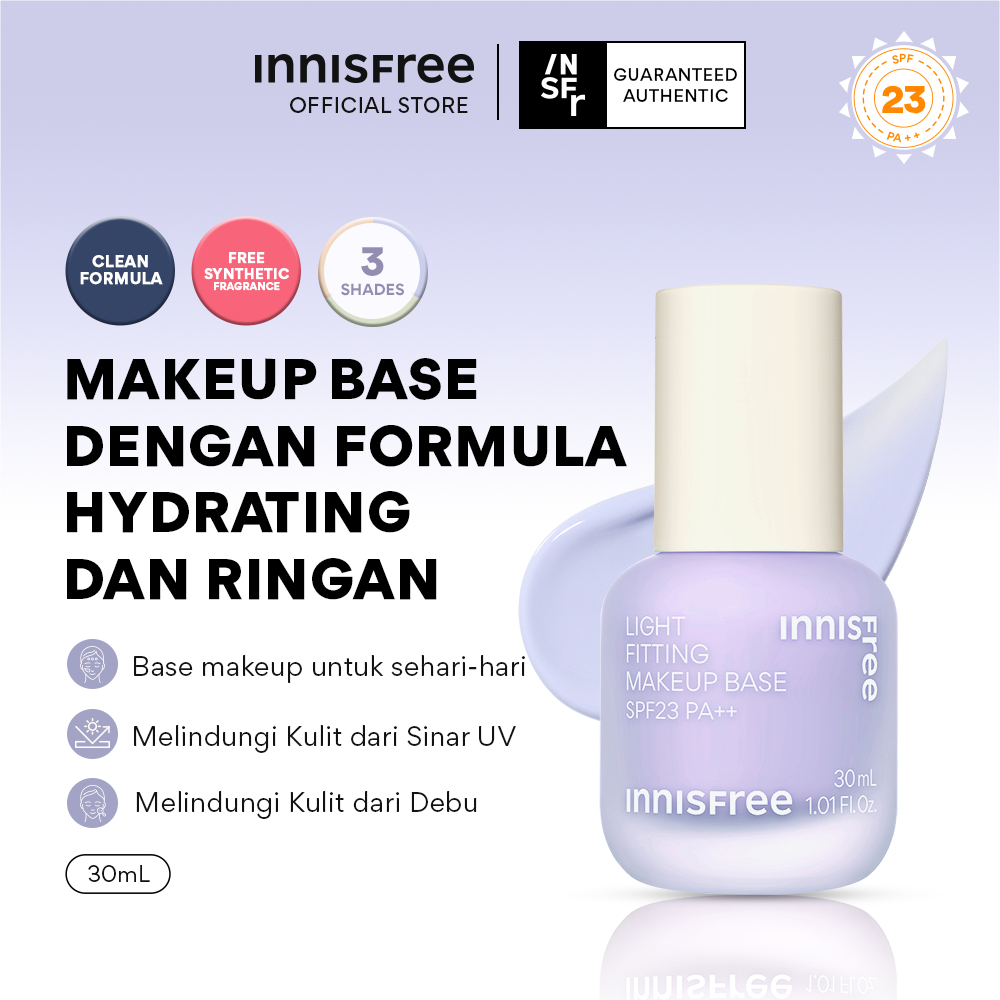 Jual Innisfree Light Fitting Makeup Base SPF 23 PA++ 30ml | Shopee ...
