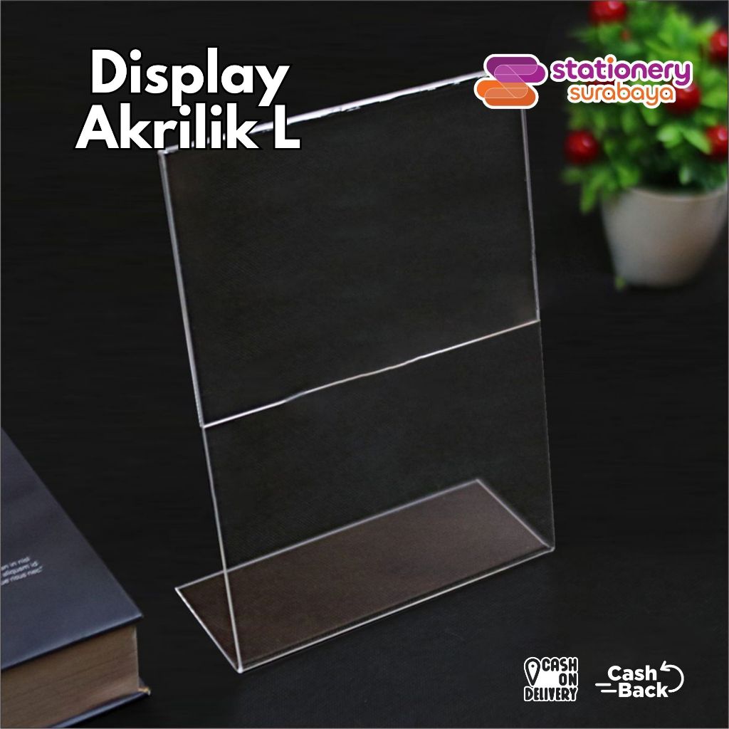 Jual Display Menu Acrilyc Letter L Standing Akrilik Tempat Meja ...