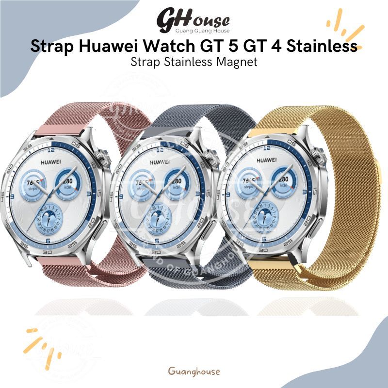 Jual Strap Huawei Watch GT 5 Stainless 46mm Tali Huawei Watch GT5 GT4 ...