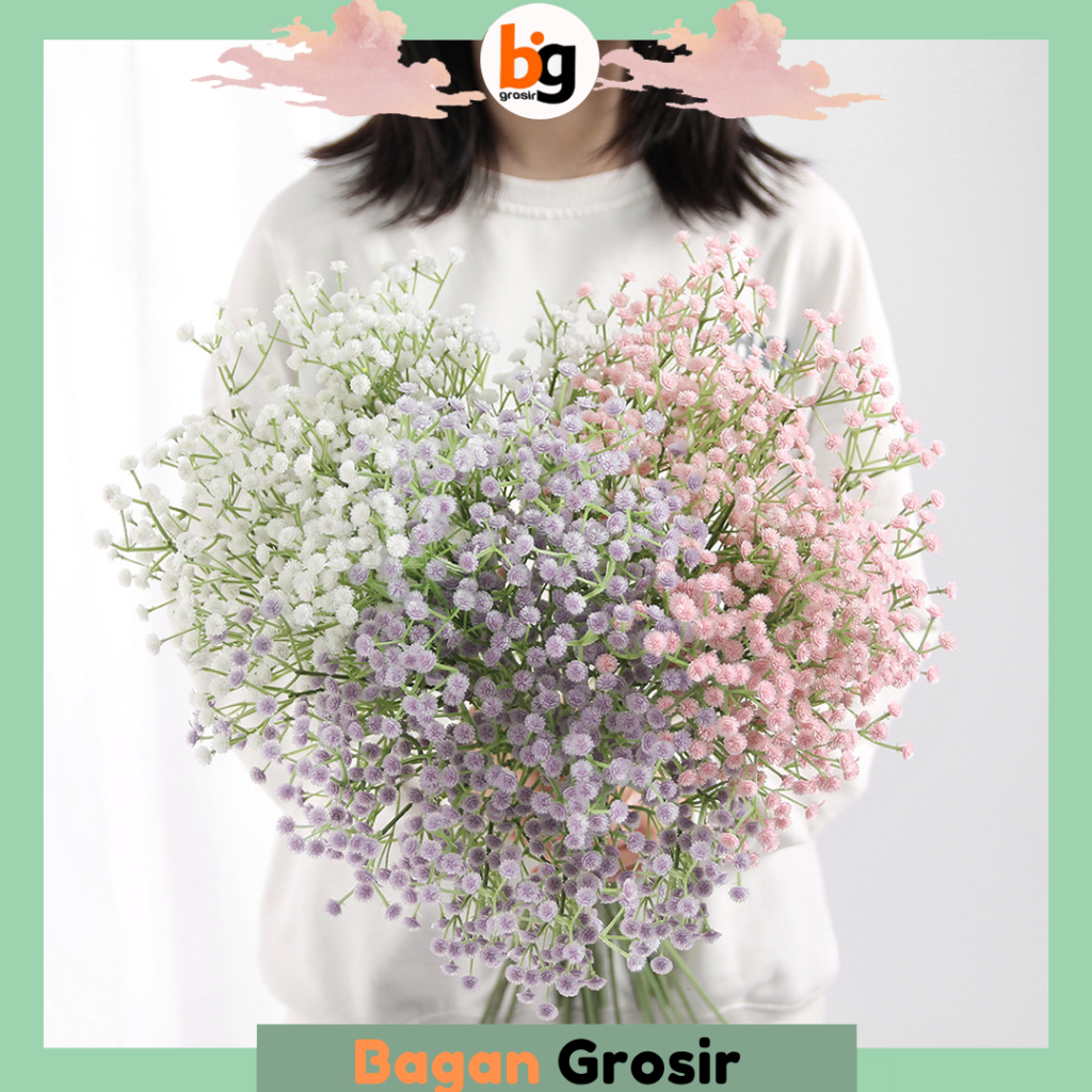 Jual BG Baby Breath Bunga Plastik Artificial Palsu Dekorasi Bunga ...