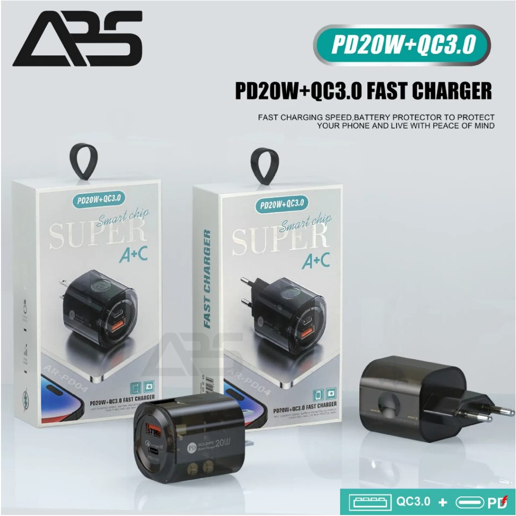 Jual Batok Charger 20W Fast Charging Port Usb A + Port PD Charge Fast ...