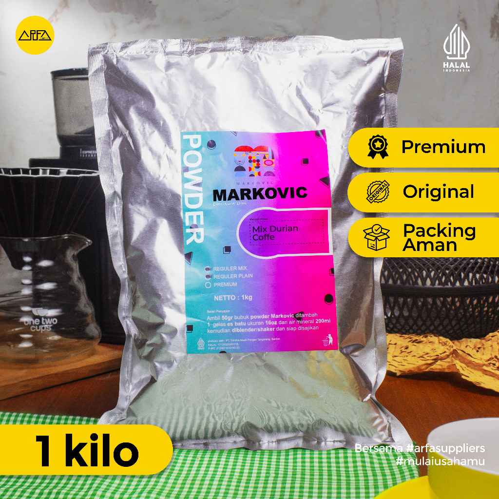 Jual Power Bubuk Minuman Durian Coffee Markovic 1 kg | Shopee Indonesia