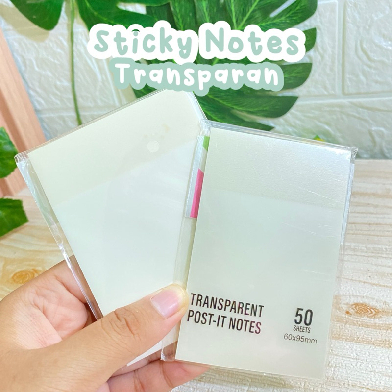 Jual Sticky Notes Transparan 50 Lembar Tahan Air Untuk Kantor Sekolah ...