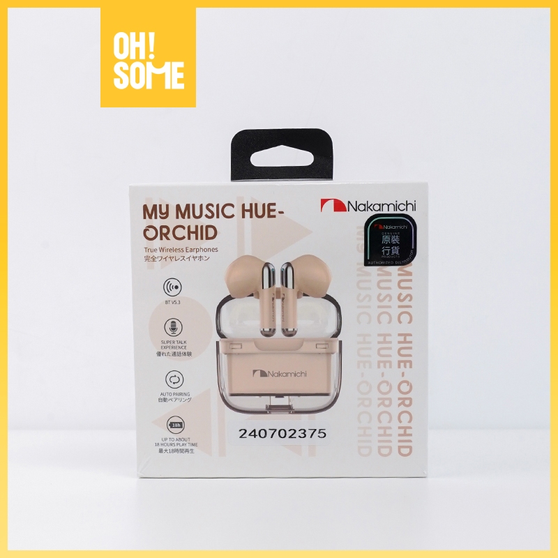 Jual OHSOME - Nakamichi Semi-True Wireless Headphones White/Purple ...