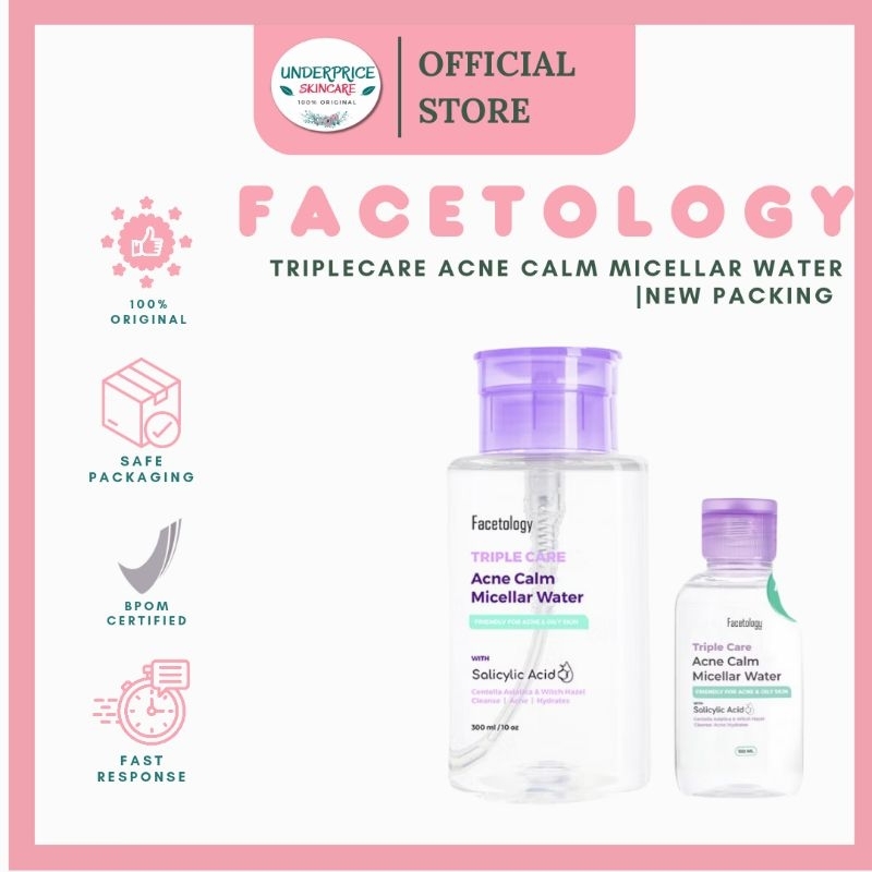 Jual FACETOLOGY Triple Care Acne Calm Micellar Water With Salicylic ...