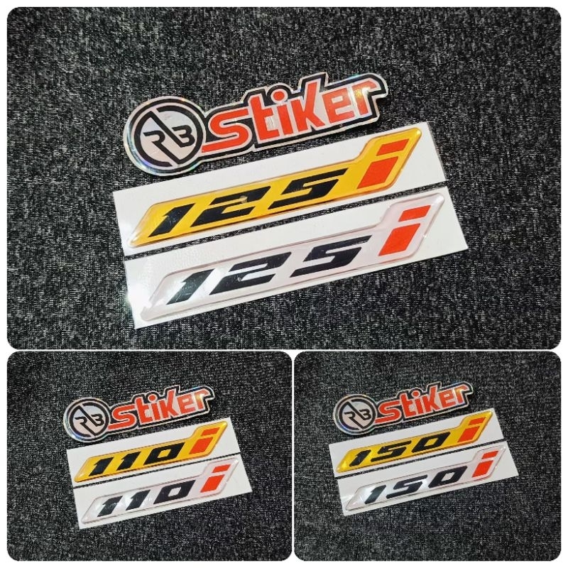 Jual Emblem 125i 150i 110i timbul Thailand Stiker sticker timbul 150 ...