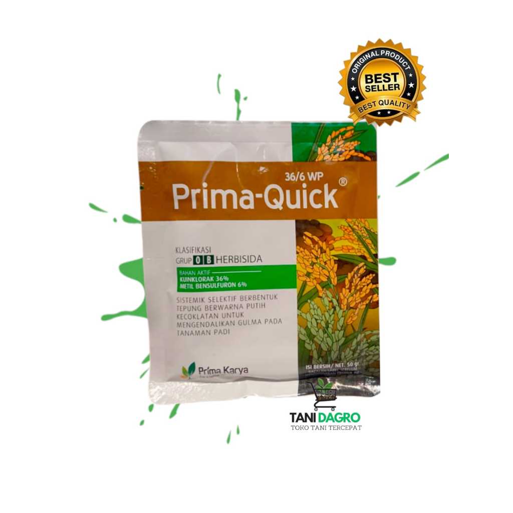 Jual HERBISIDA SELEKTIF PADI Prima-Quick 36/6 WP @50 gr - Mengendalikan ...