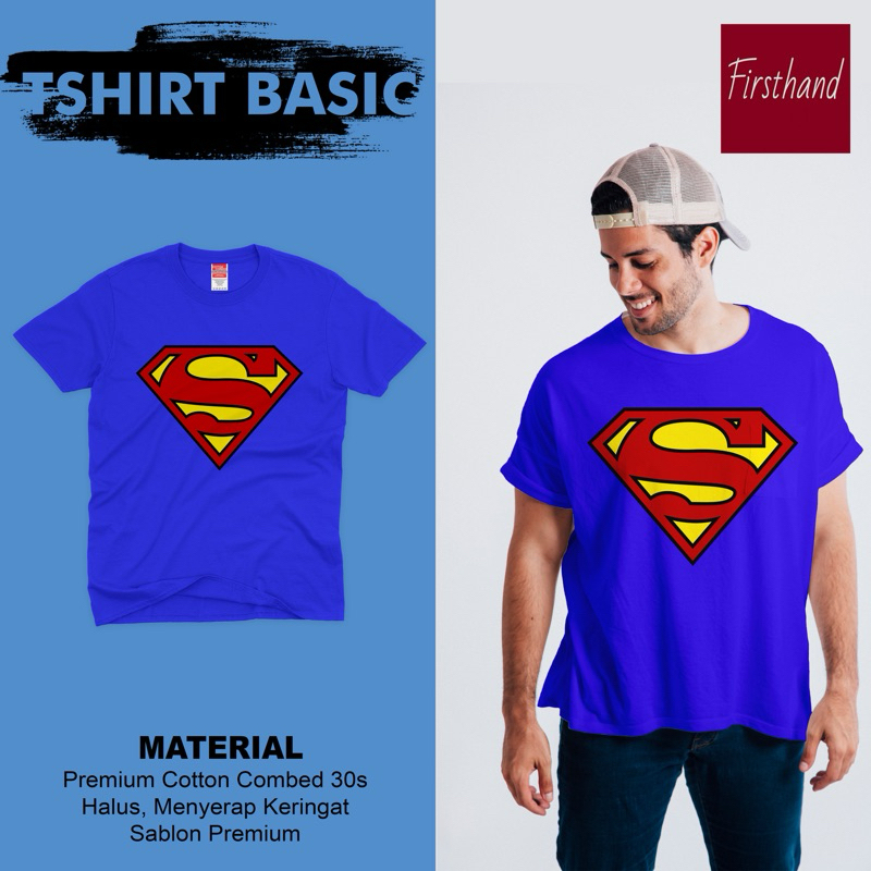 Jual Kaos Pria Superman Basic Baju Original Kaos Logo S Baju Superman ...