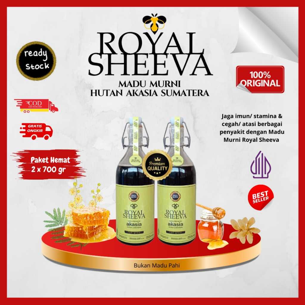 Jual Madu Premium Royal Sheeva 100% Ori Bundle 2pcs 700gr | Halal MUI ...