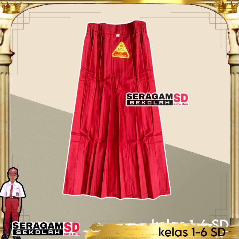 Jual Rok Merah Panjang Sekolah SD Perempuan Terbaik Rok Rempel Sekolah ...
