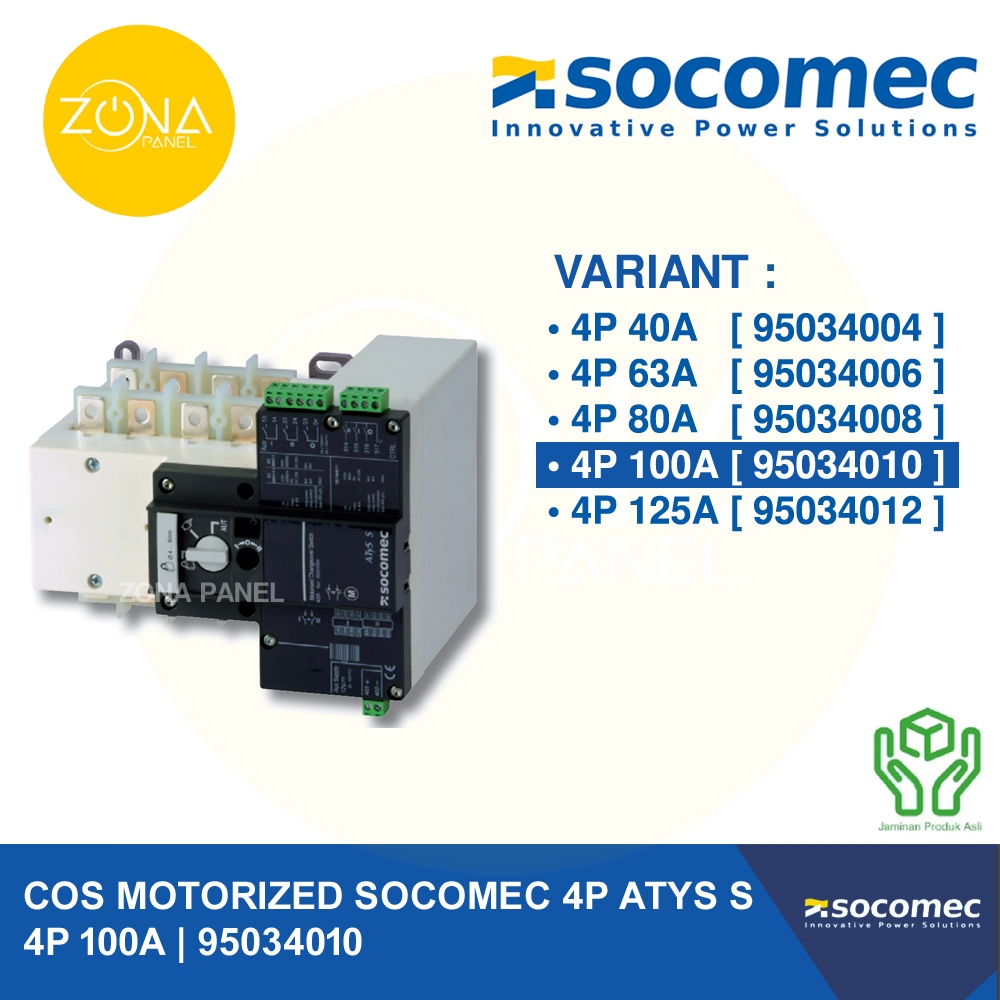 Jual COS CHANGE OVER SWITCH MOTORIZED SOCOMEC ATYS S 230V 4P 100A 95034010 | Shopee Indonesia