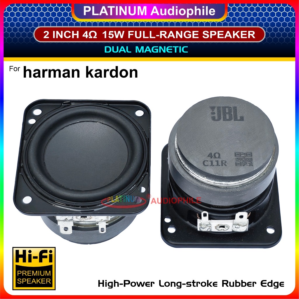 Jual Speaker 2 inch Fullrange 4 ohm 15W Hifi Speker Full range 2 for DIY Boombox JBL Harman ...