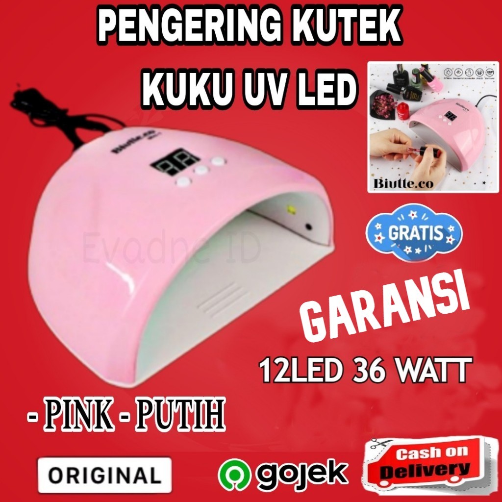 Jual BIG SALE Pengering Kutek Kuku UV LED Nail Dryer 36W 12LED Mini Pink White | Shopee Indonesia