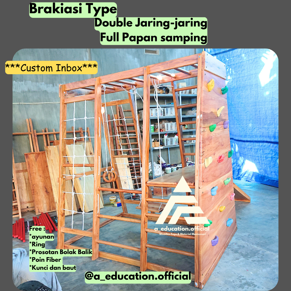 Jual Brakiasi Double Jaring Jaring Full Papan samping playground ...