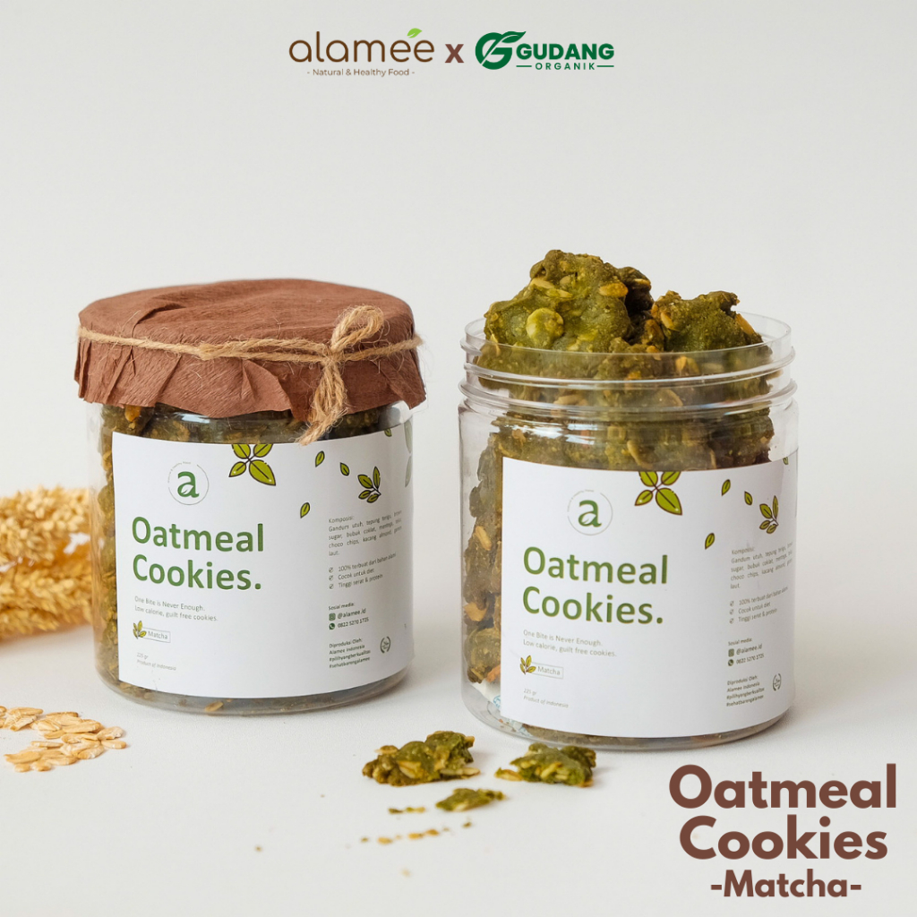 Jual OATMEAL DIET COOKIES MATCHA OAT PELANCAR ASI BOOSTER SNACK SEHAT ...