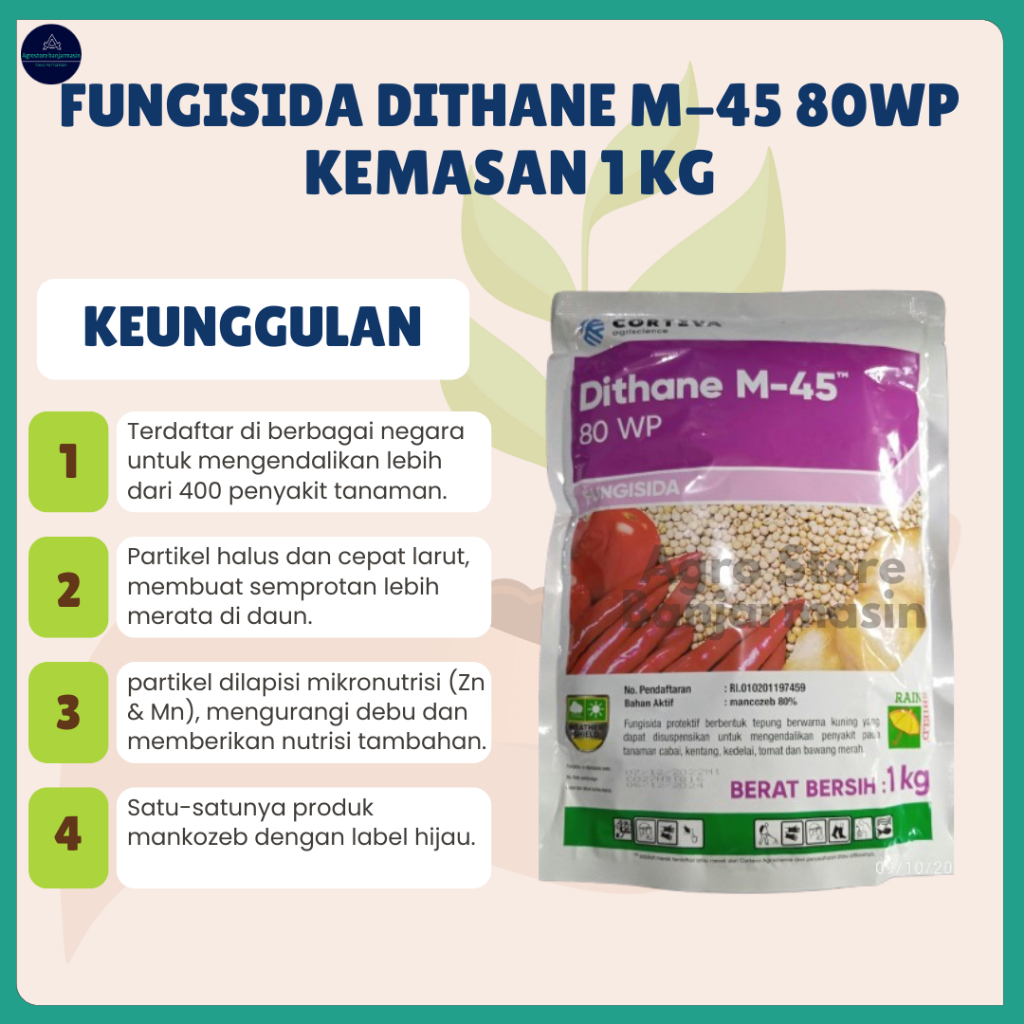 Jual Fungisida Dithane M-45 kemasan 1Kg | Shopee Indonesia