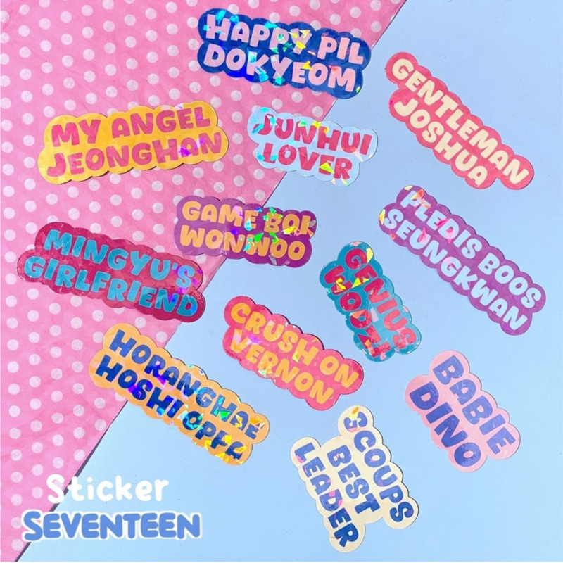 Jual Seventeen Sticker Hologram / Sticker Die Cut Hologram / Sticker ...