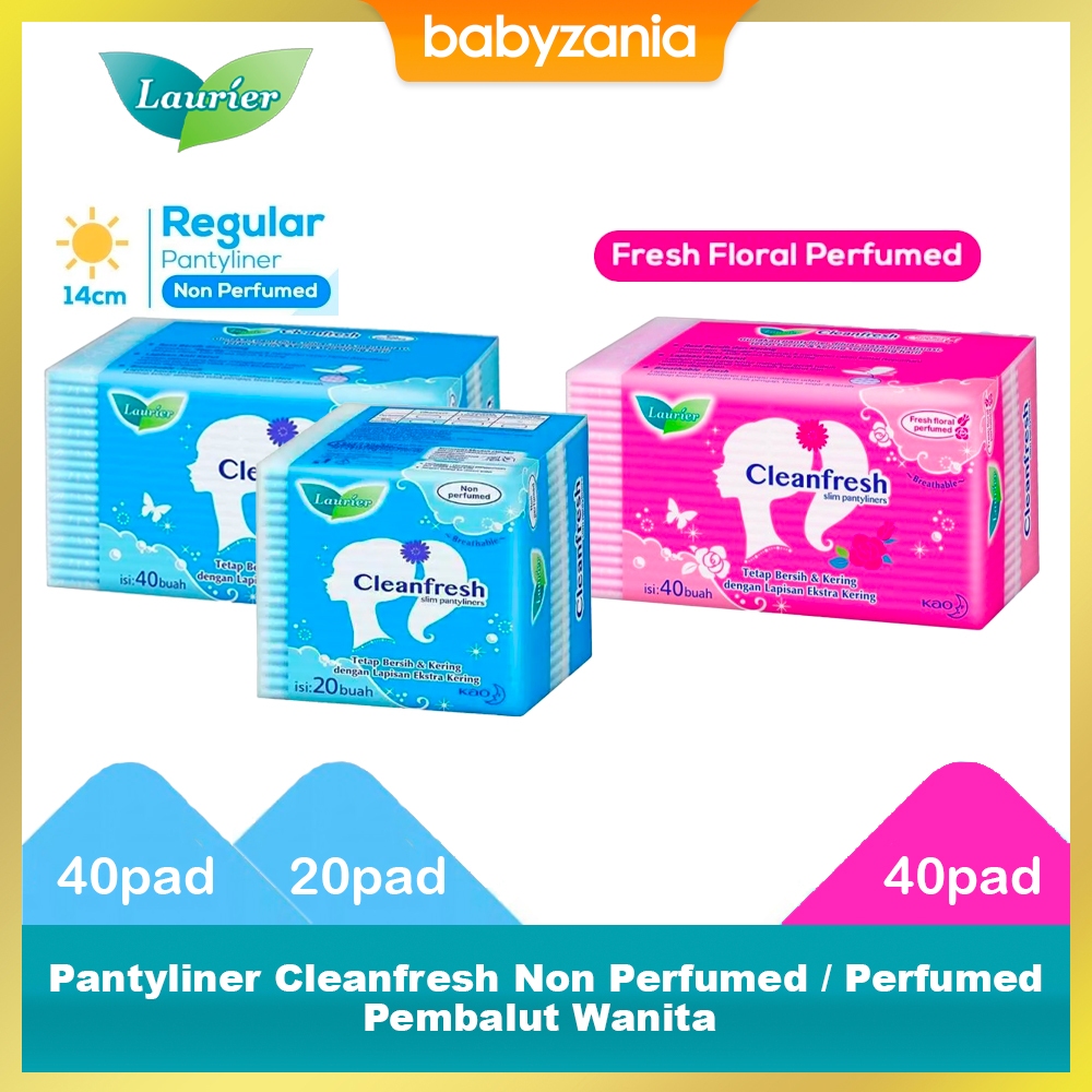 Jual Laurier Pantyliner Cleanfresh Non Perfume / Perfume - 20 s 40 s ...