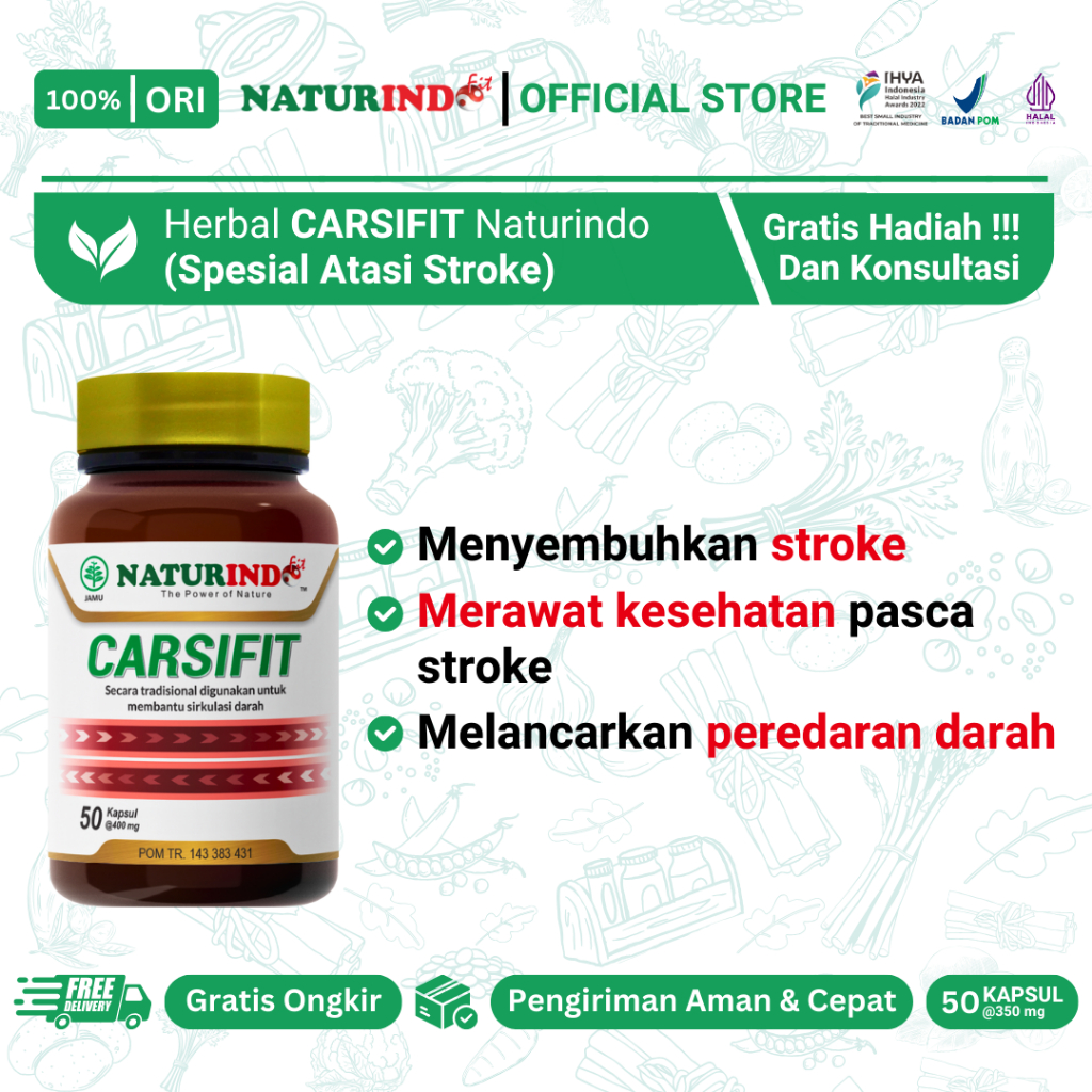 Jual Obat Herbal Naturindo Fit - CARSIFIT Spesial Atasi Stroke Ringan ...