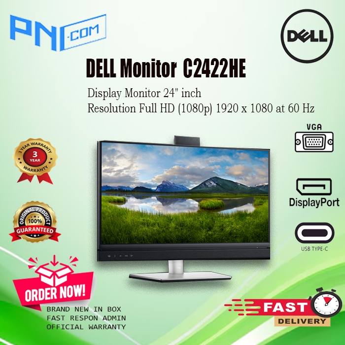 Jual Dell Monitor C2422HE 24" Inch 3YR | Shopee Indonesia