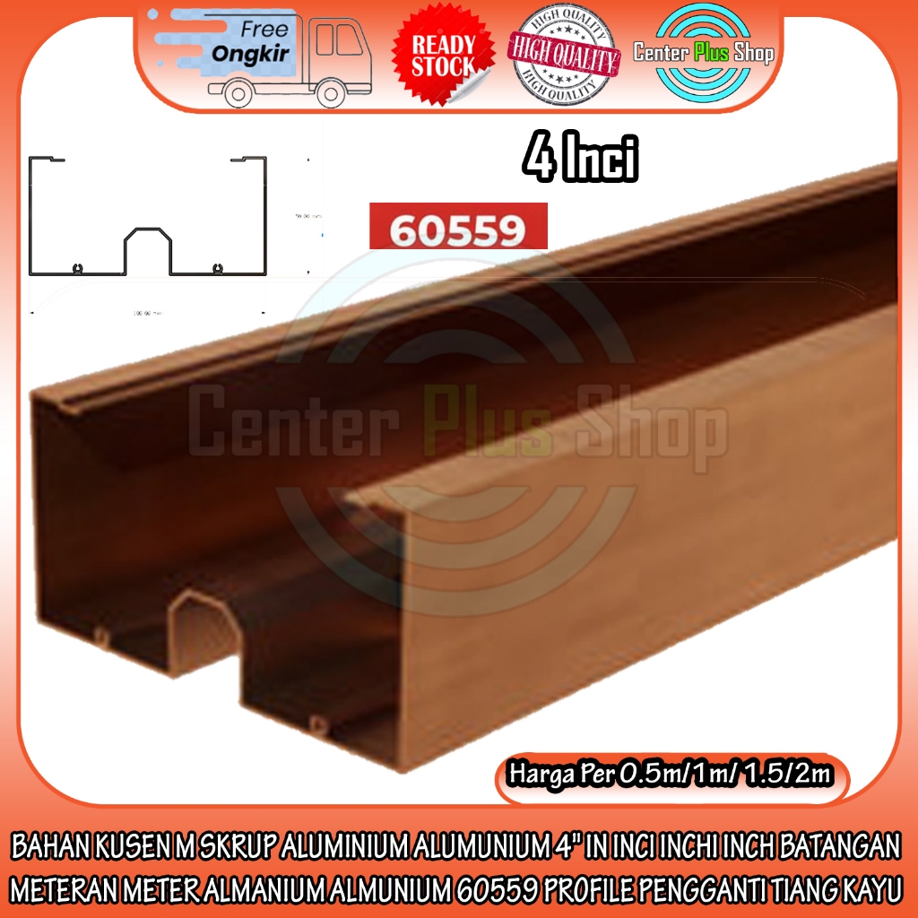 Jual Bahan Kusen M Skrup 60559 Aluminium Alumunium Almanium 4" In Inci ...