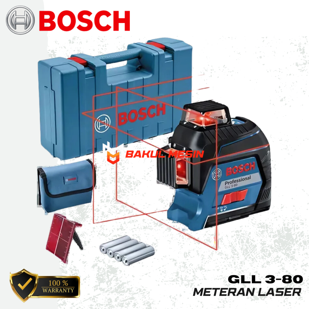 Jual Bosch GLL 3-80 Laser Garis 3 Garis 360°Jarak Kerja 40m GLL3-80 | Shopee Indonesia