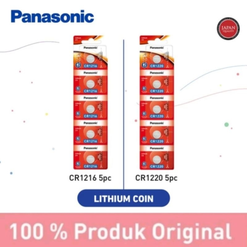 Jual Panasonic Battery CR1216 CR1220 3V Lithium Coin Original | Shopee Indonesia
