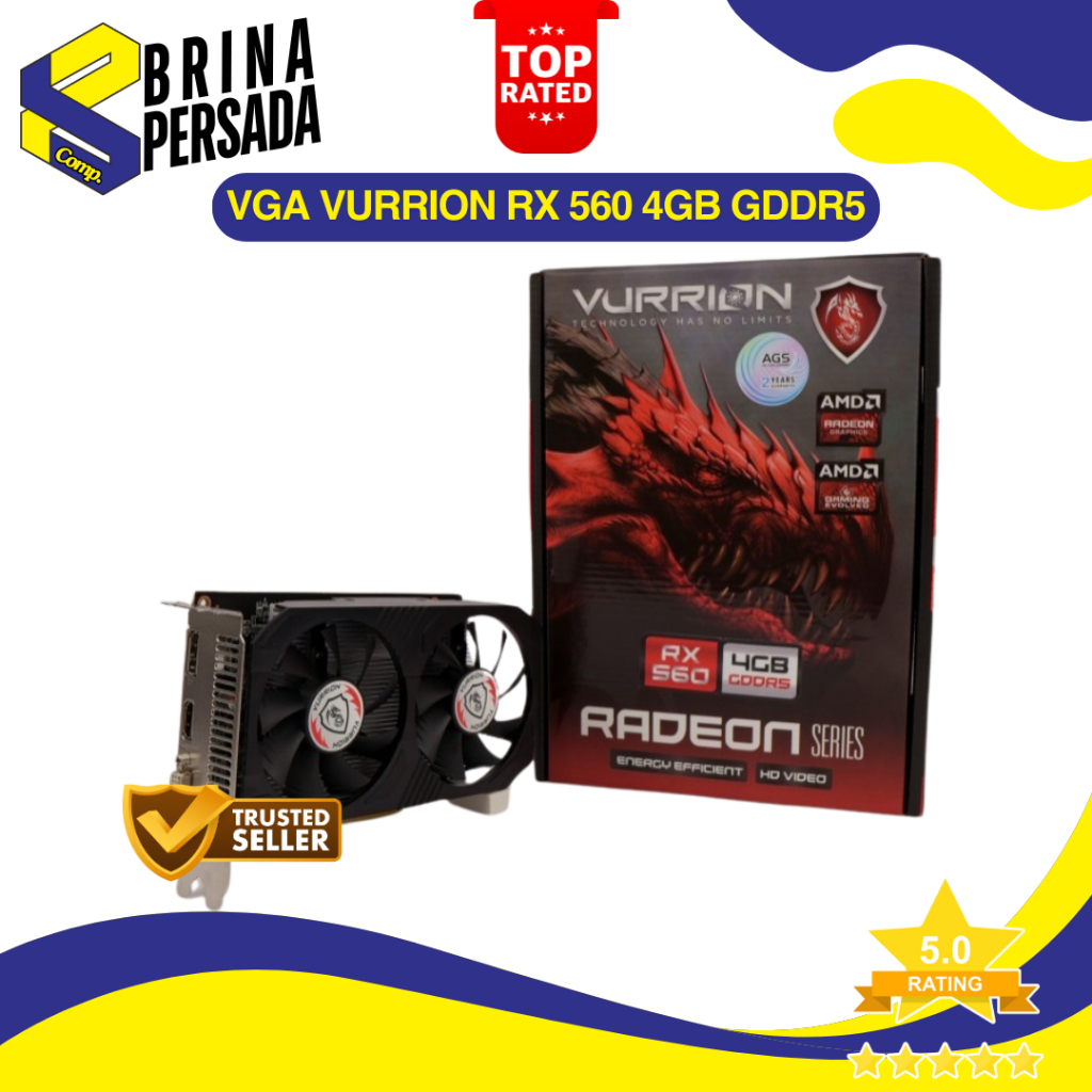 Jual VGA VURRION RX 560 4GB GDDR5 128Bit GAMING VGA ORI | Shopee Indonesia